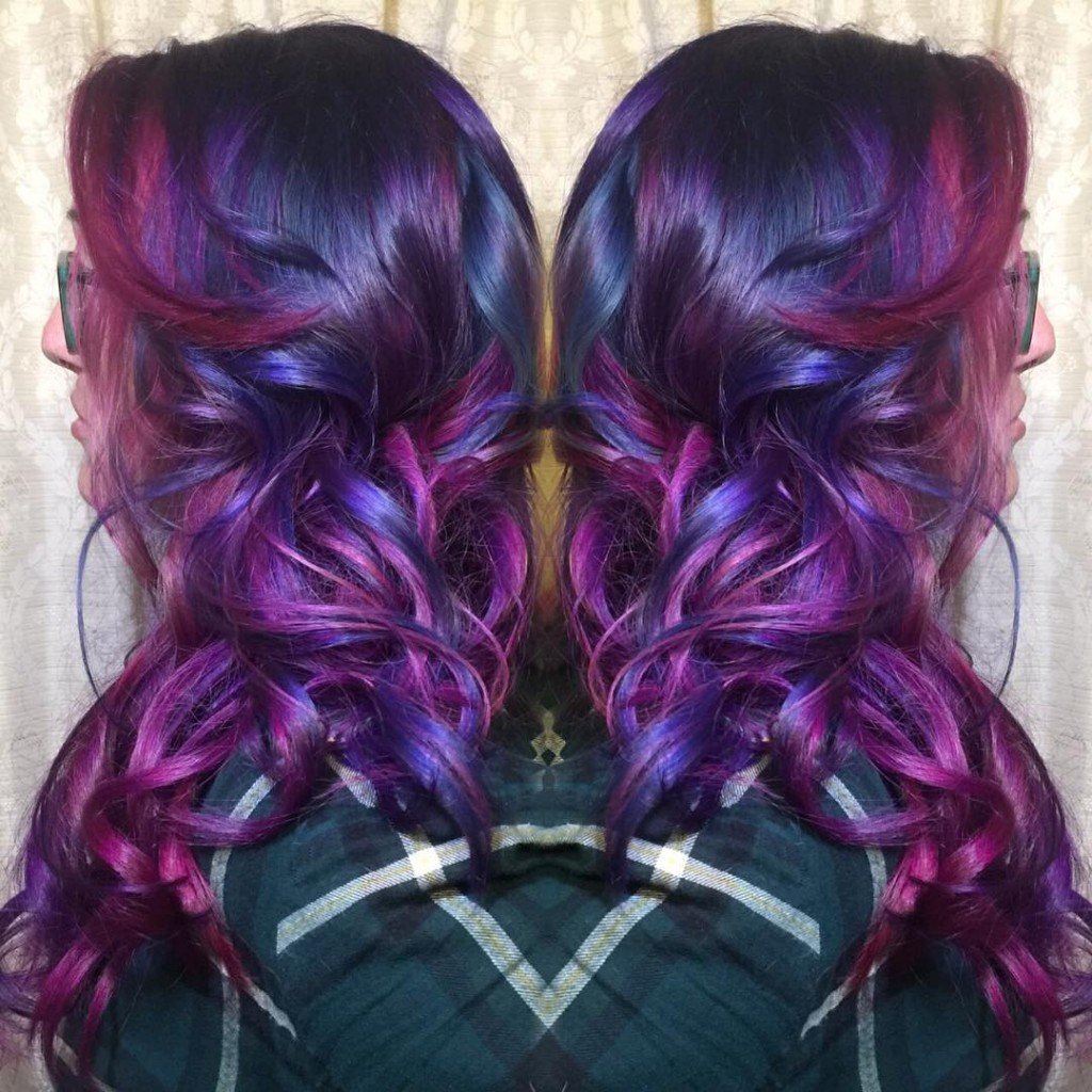 2018-2019 mor saç rengi ve tonları | Kombin Kadın